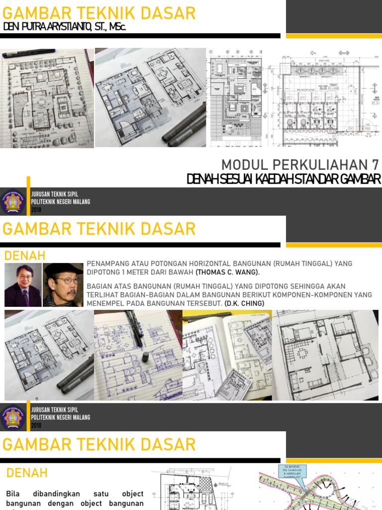 Denah Sesuai Kaedah Gambar Teknik | PDF