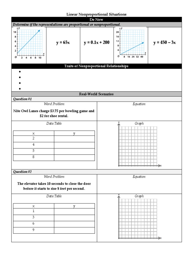 Identifying Proportional and Nonproportional Relationships Through Word ...