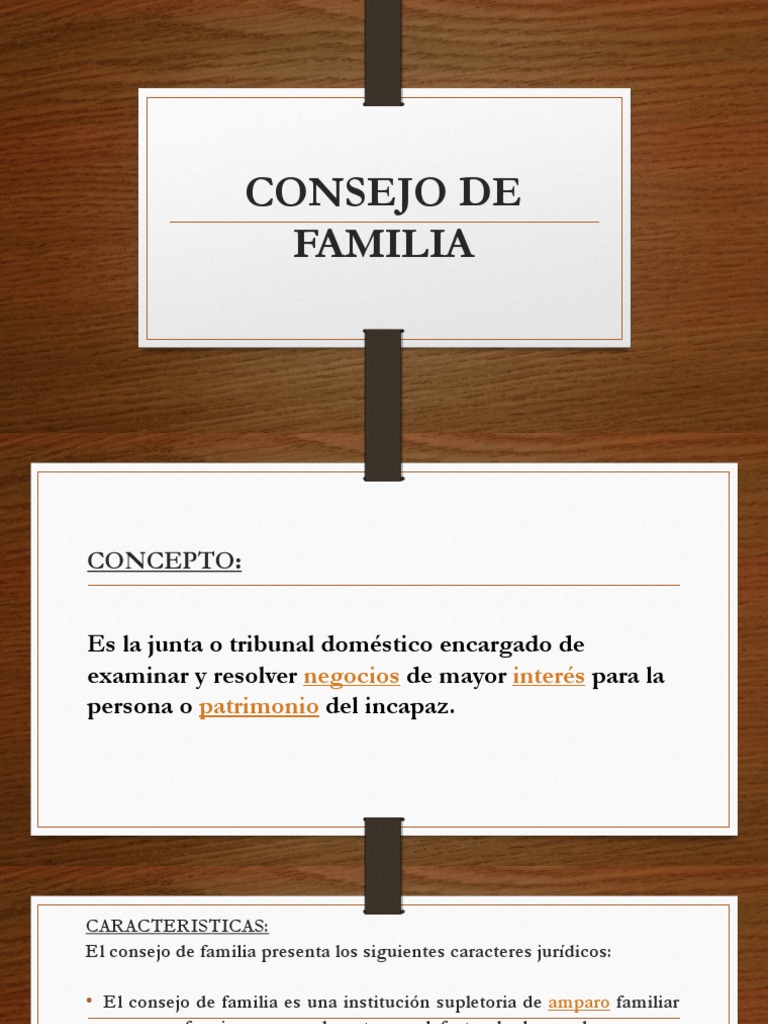 Consejo de Familia - Diapositiva | PDF | Matrimonio | Juez