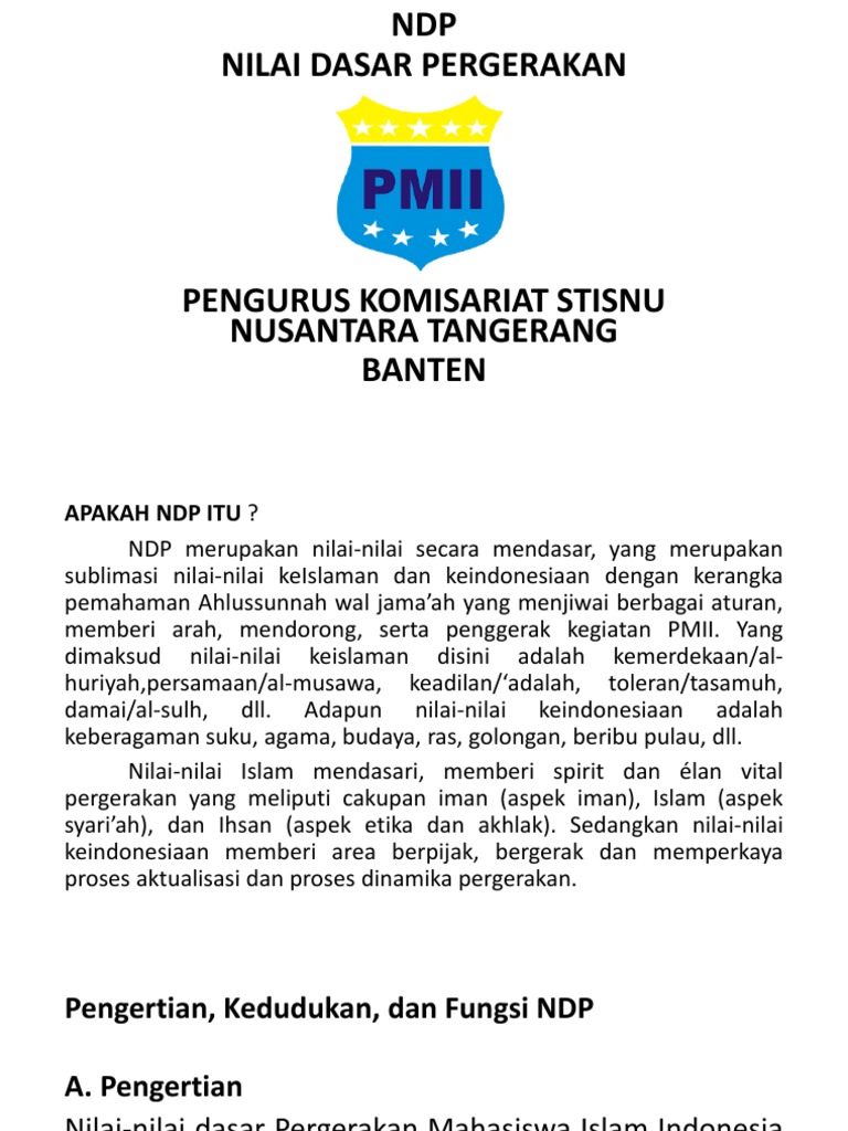 NDP Pmii | PDF | Karier & Perkembangan