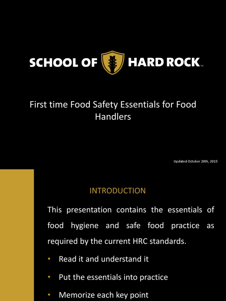 First Time Food Safety Essentials For Food Handlers: Updated October ...