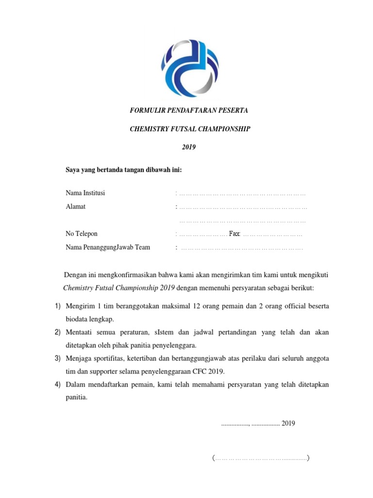 Form Futsal | PDF | Olahraga & Rekreasi | Game & Aktivitas