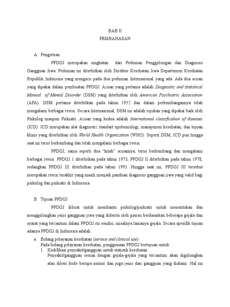 PPDGJ-1 | PDF | Kesehatan Holistik