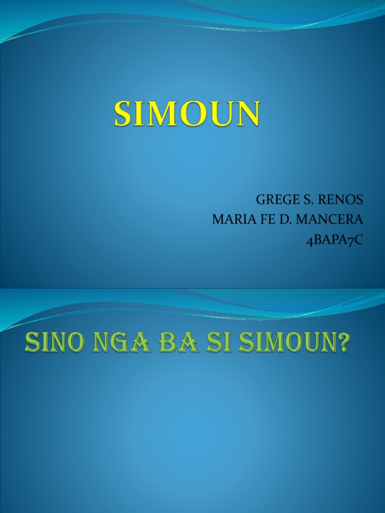 SIMOUN | PDF