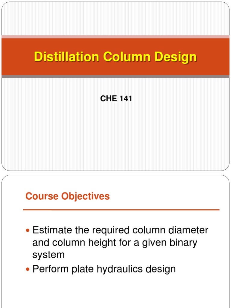 Distillation Column | PDF | Distillation | Unit Operations