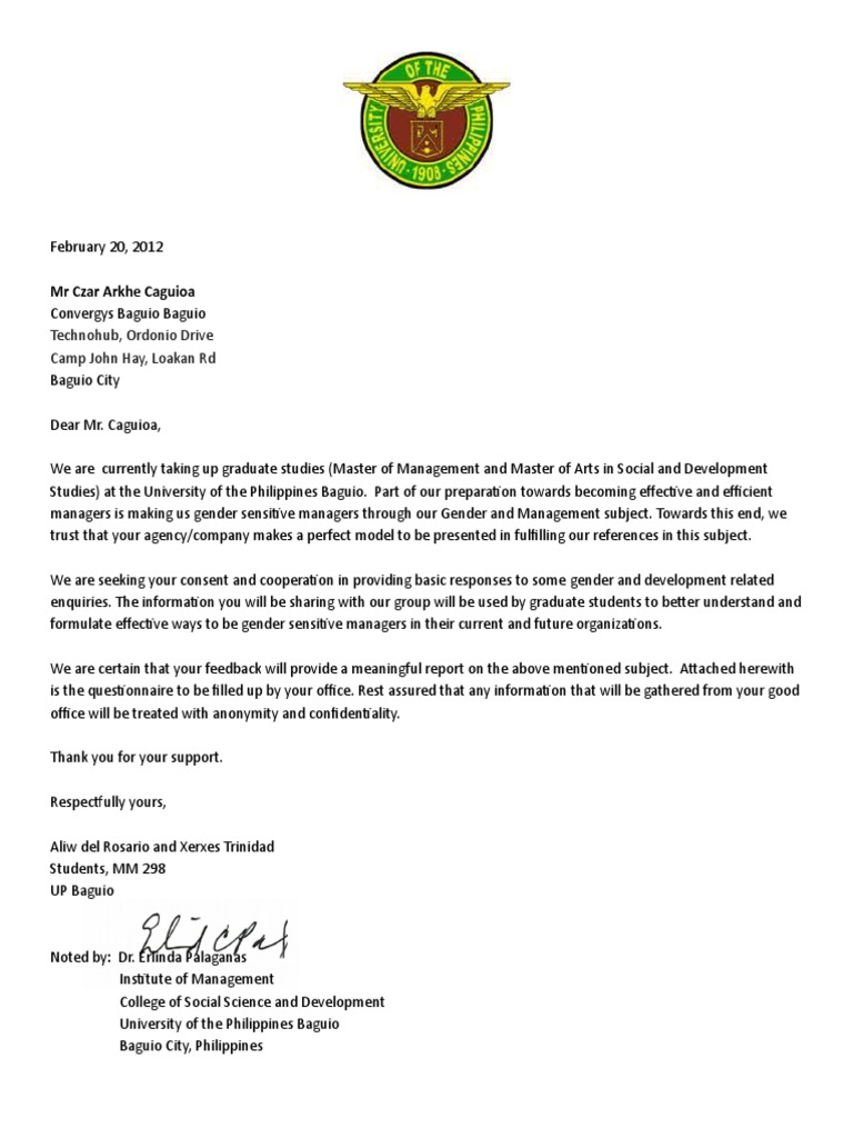 Letter For Organizational GAD Assessment | PDF | Career & Growth