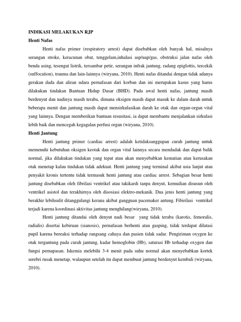 Indikasi Melakukan RJP | PDF