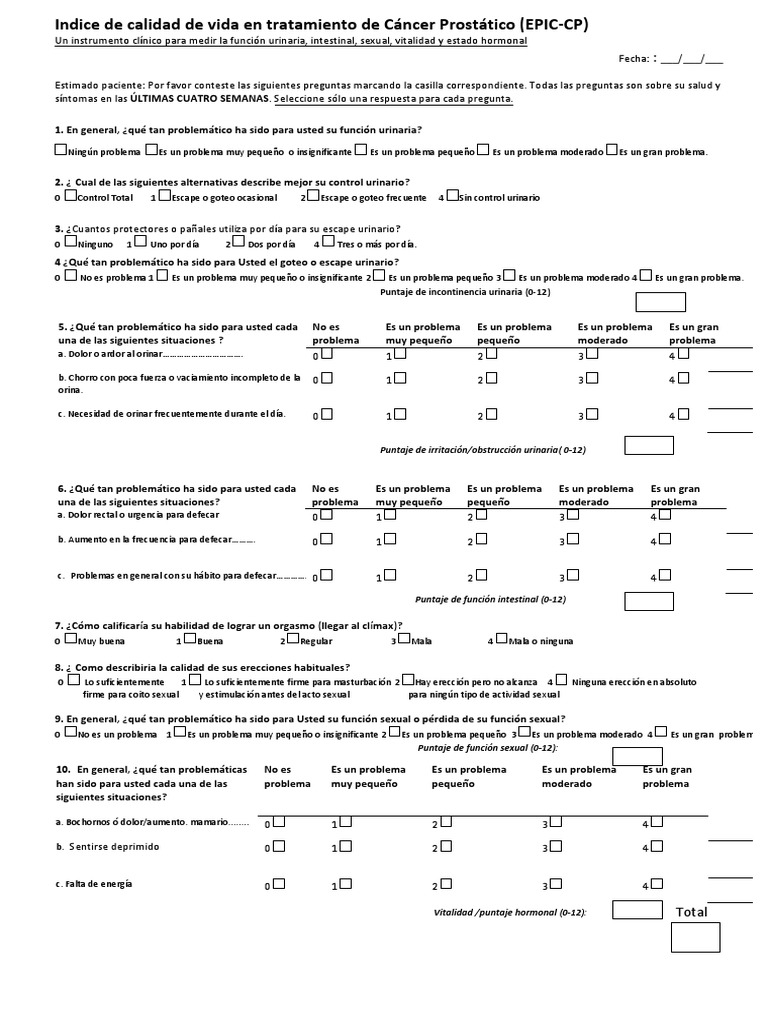 Encuesta Word EPIC-CP | PDF | Orgasmo | Especialidades Medicas