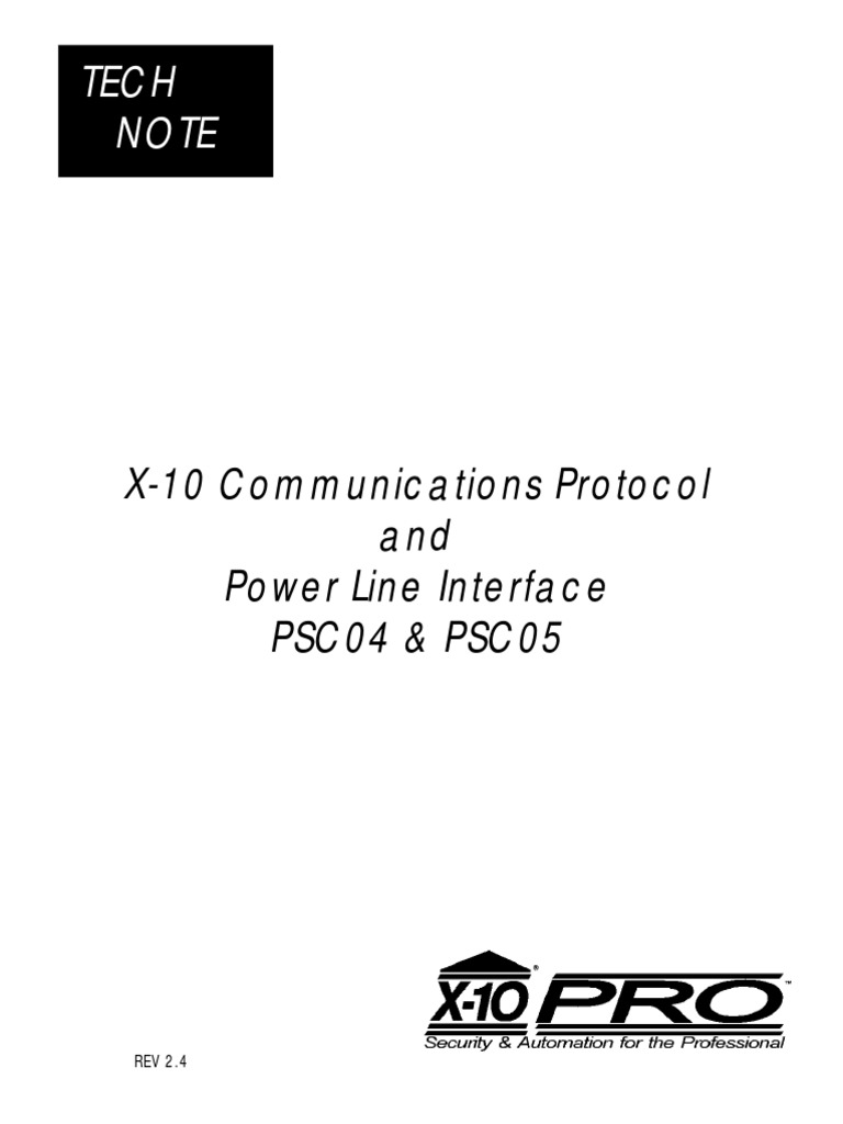 (Domotica) - X10 Communications Protocol and Power Line Interfaces psc04 and psc05 PDF | PDF ...