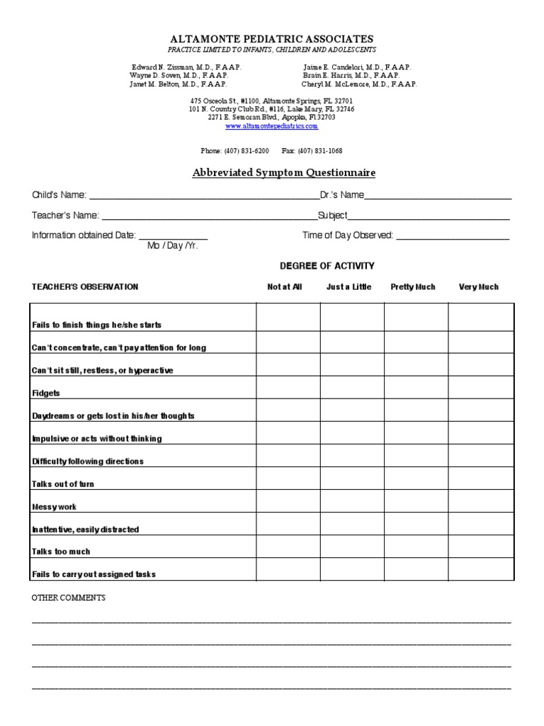 Abbreviated Corner Rating Scale | PDF