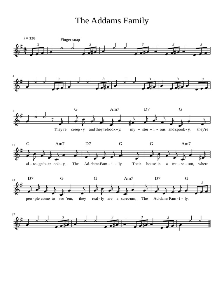 The Addams Family: Finger Snap | PDF