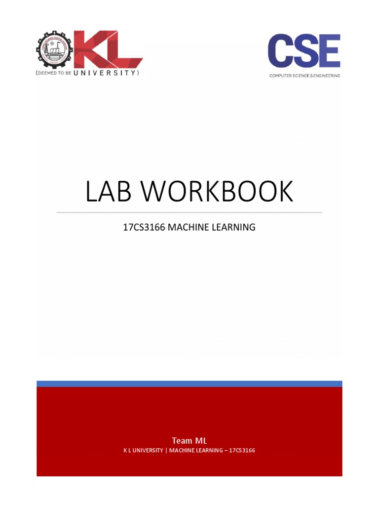 Lab Workbook | PDF | Machine Learning | Cluster Analysis