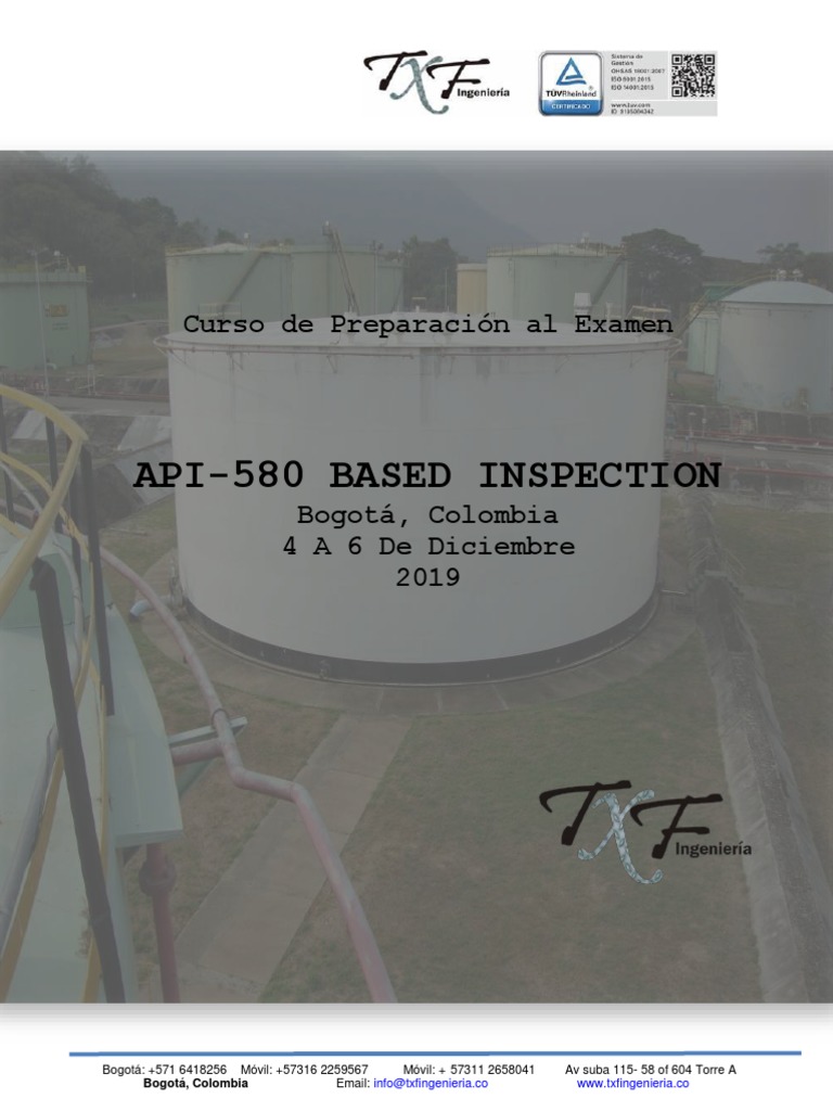 Curso API 580 | PDF | Ingeniería | Contabilidad y Auditoria