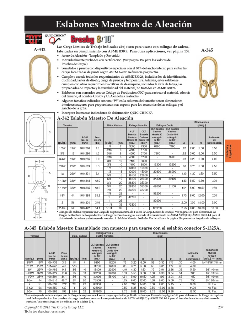 Eslabon Maestro A 342 A 345 | PDF | Rieles | Ciencia de los materiales