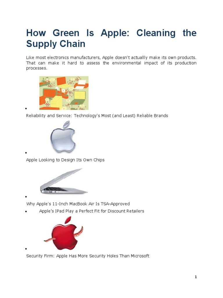 How Green Is Apple | PDF | Apple Inc. | Electronic Waste