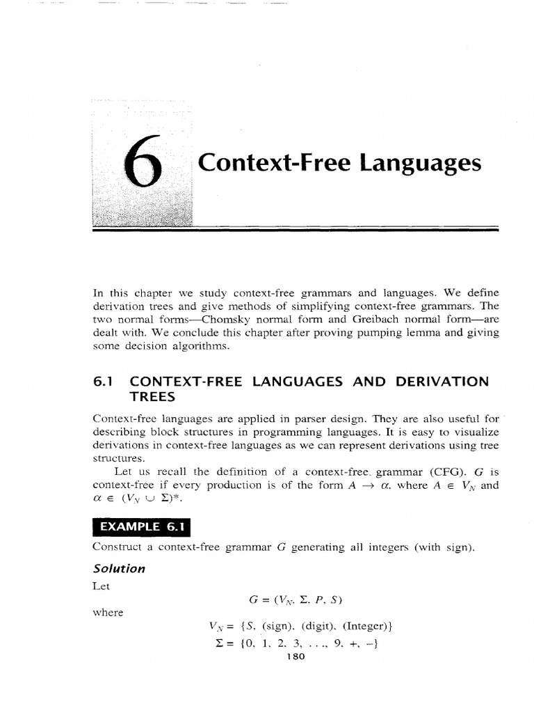 Understanding Context-Free Grammars and Languages through Derivation Trees | PDF | Syntax (Logic ...