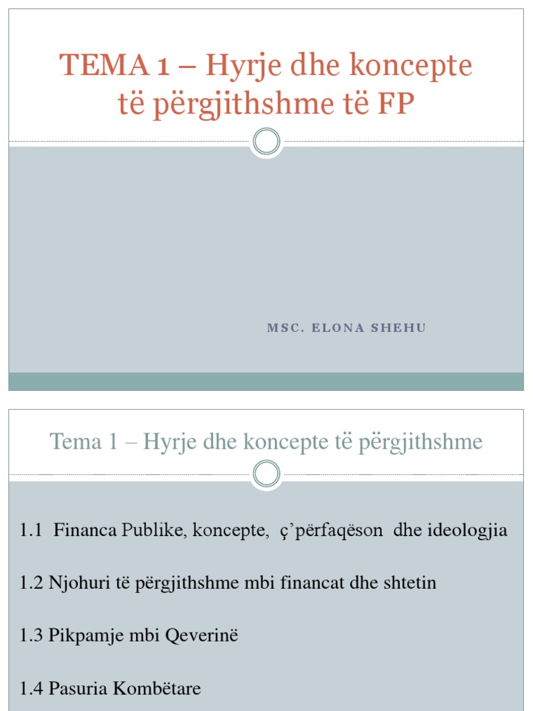 Tema 1. Koncepte Te Pergjithshme FP | PDF