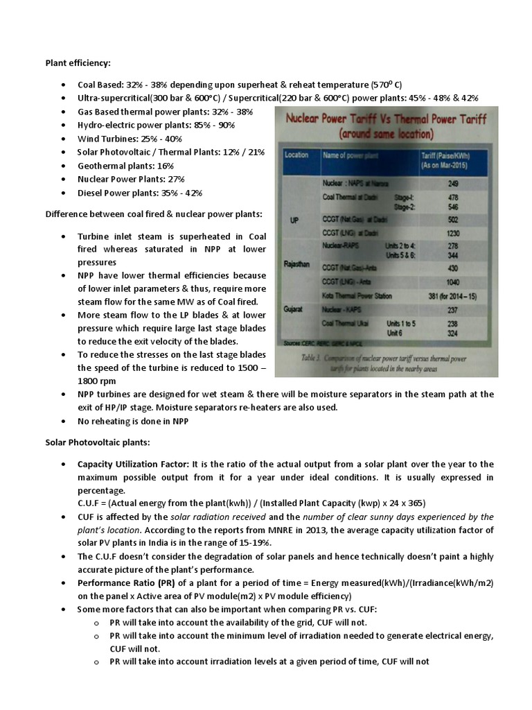 Plant Efficiency | PDF | Nuclear Reactor | Nuclear Physics