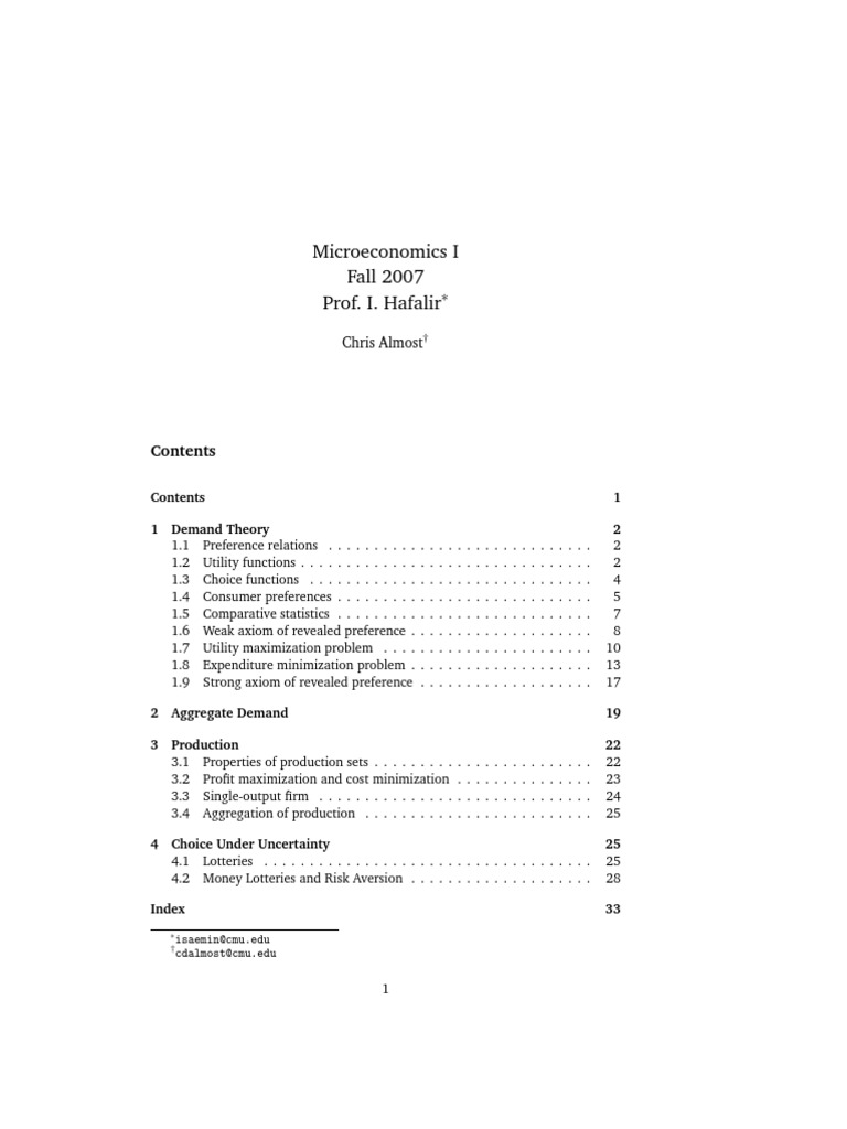 Microecon | PDF | Utility | Continuous Function