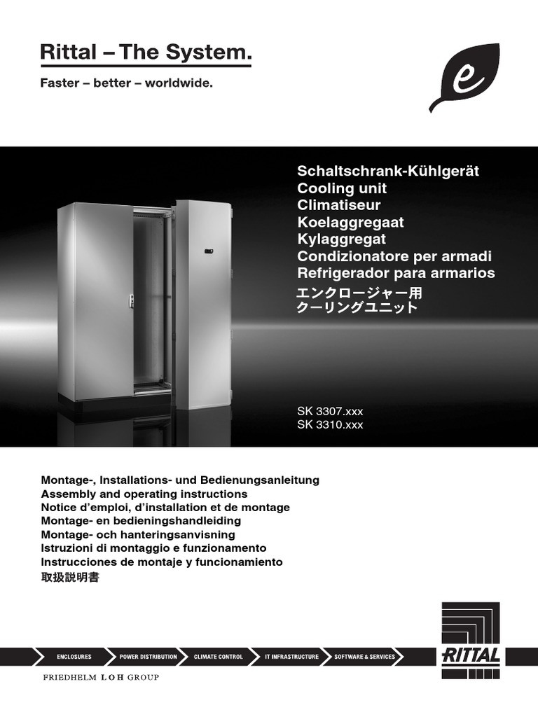 Rittal 3307700 Anleitung 3 857 | PDF | Refrigerador | Transformador