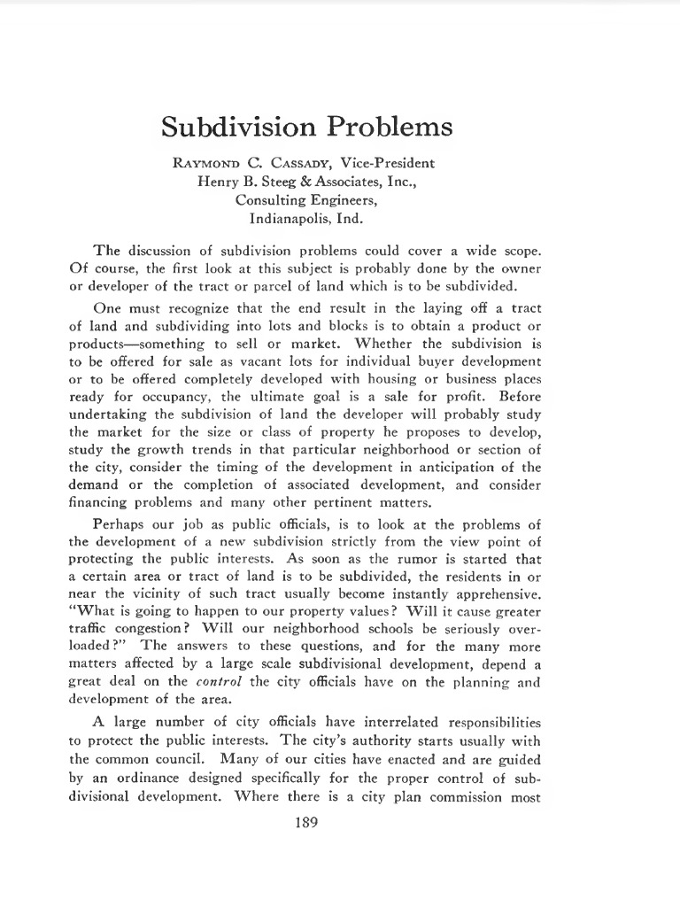 Subdivision Problems: Aymond Assady | PDF | Street | Topography