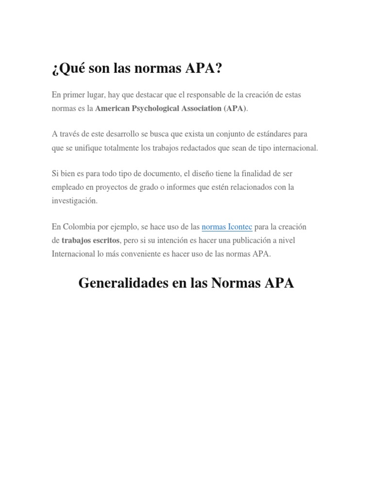Normas APA: Una guía completa sobre el formato y estilo de citación ...