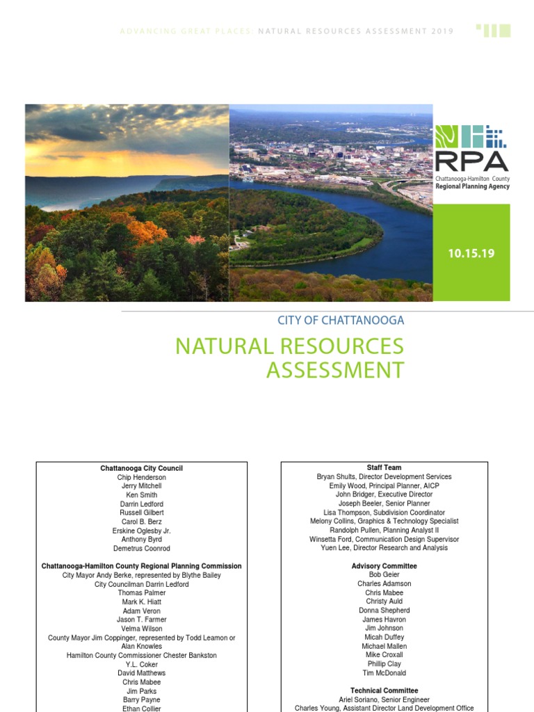 Natural Resources Assessment: City of Chattanooga | PDF | Erosion | Zoning