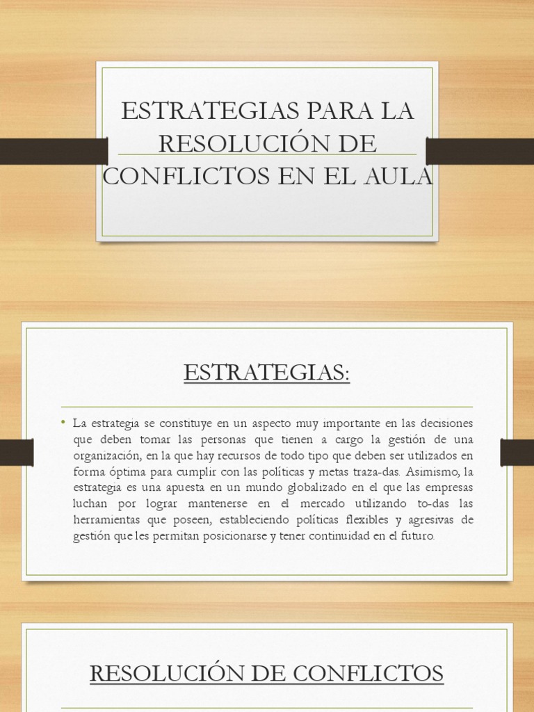 Estrategias Para La Resolución De Conflictos En El Aula | Conflicto ...