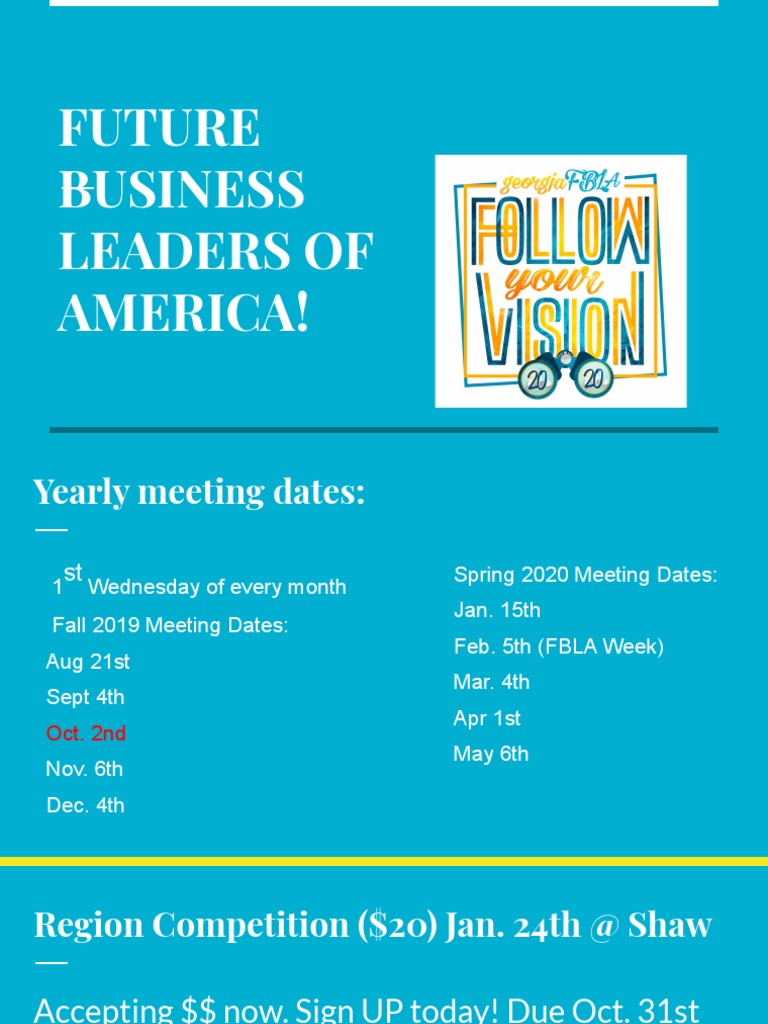 Octoberwelcome Future Business Leaders of America 3 | PDF | Career & Growth