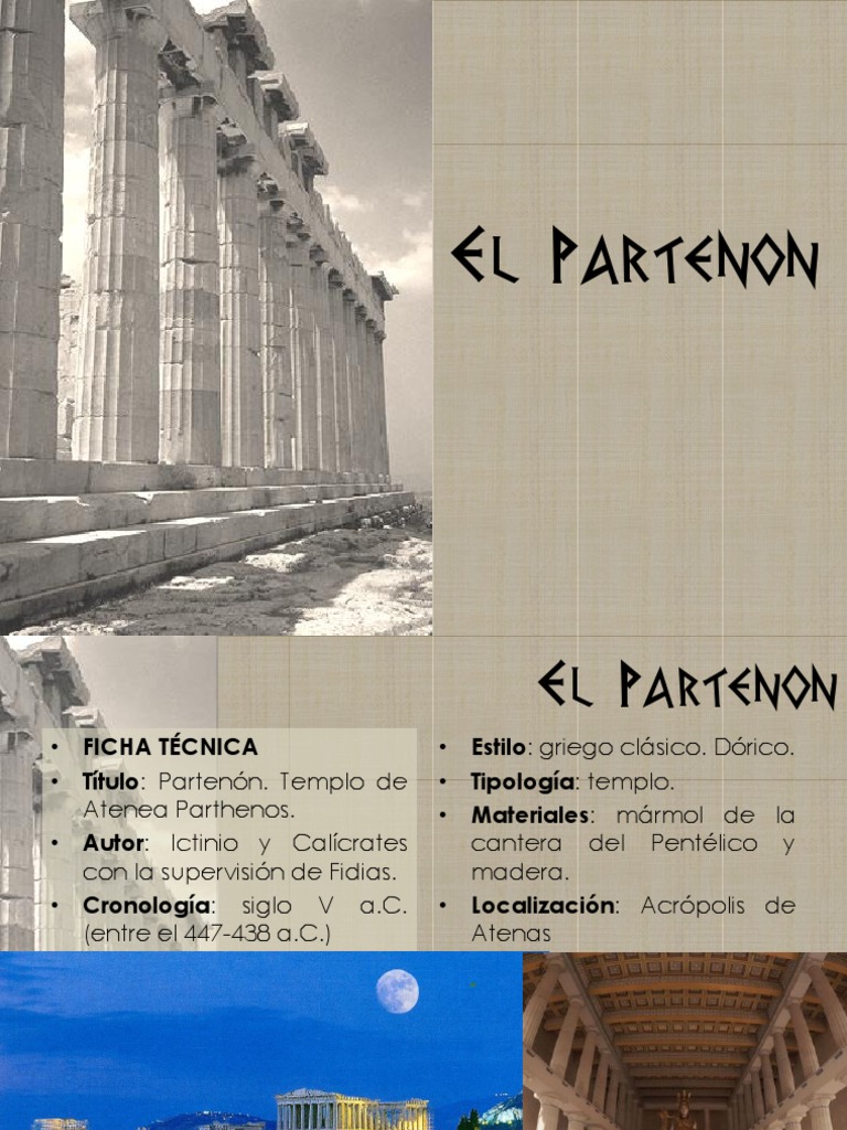Partenón: Templo Clásico de Atenas | PDF