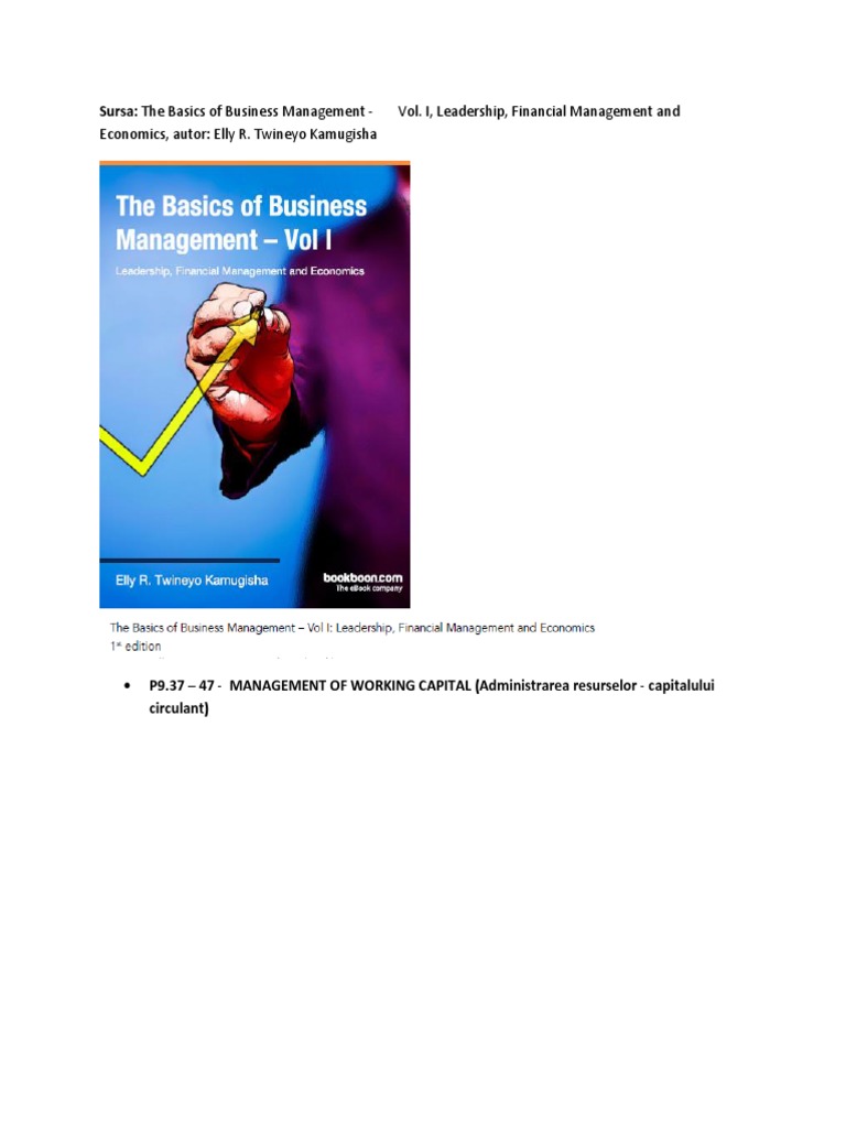 Sursa: The Basics of Business Management | PDF
