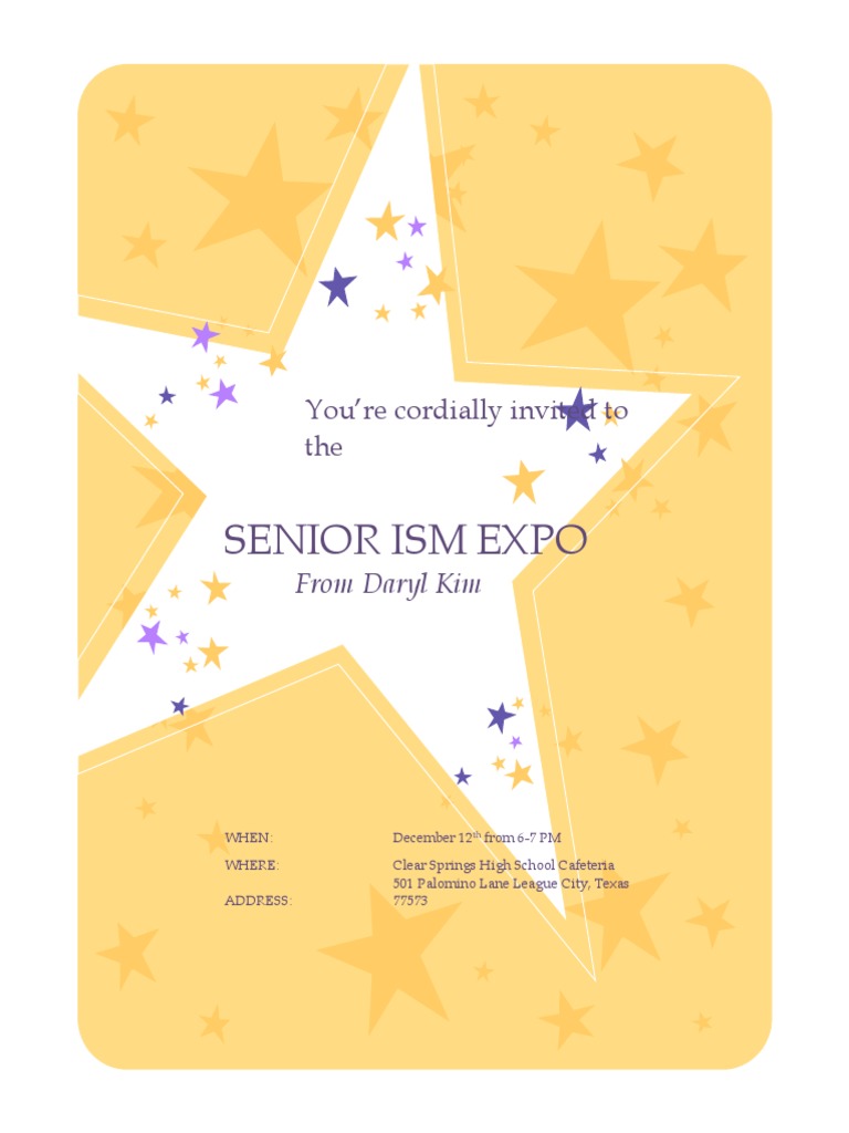 Senior Ism Expo Invitation | PDF