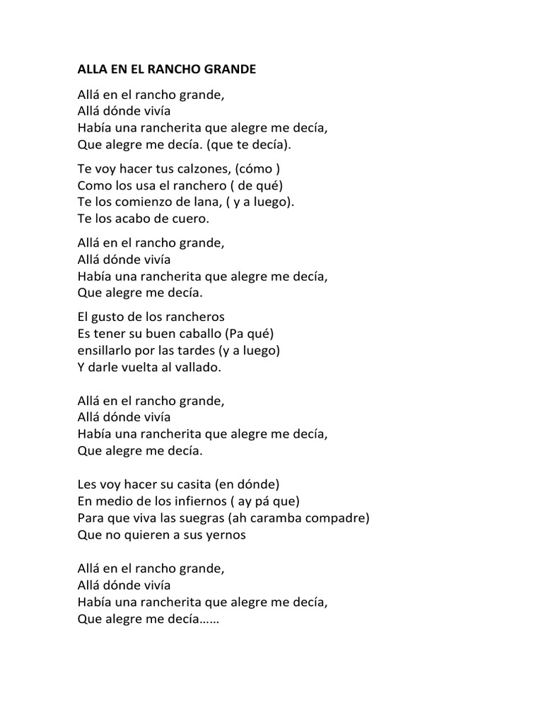 Alla en El Rancho Grande | PDF
