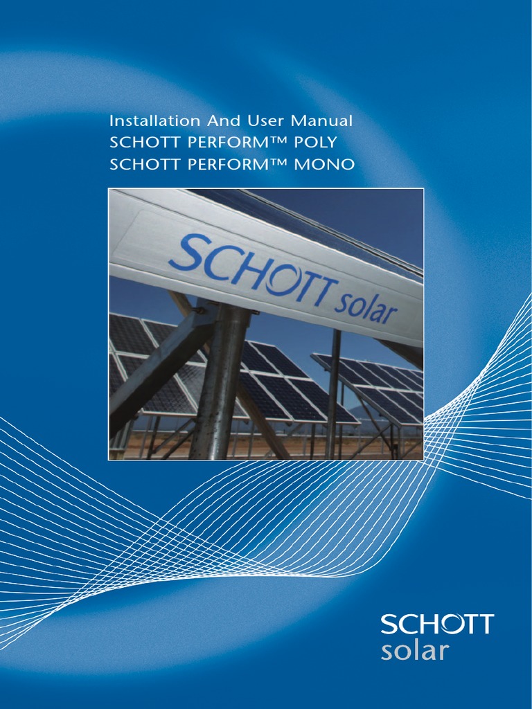 Schott Solar Install Manual | PDF | Photovoltaic System | Solar Panel