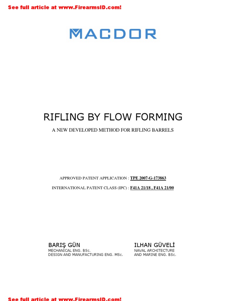 Rifling Barrels via Flow Forming Method | PDF | Industrial Processes ...