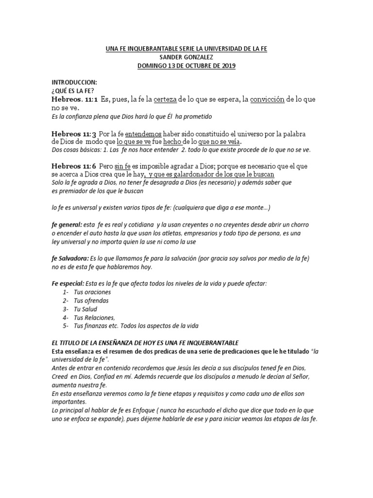 Una Fe Inquebrantable 2019 | PDF | Abrahán | Fe