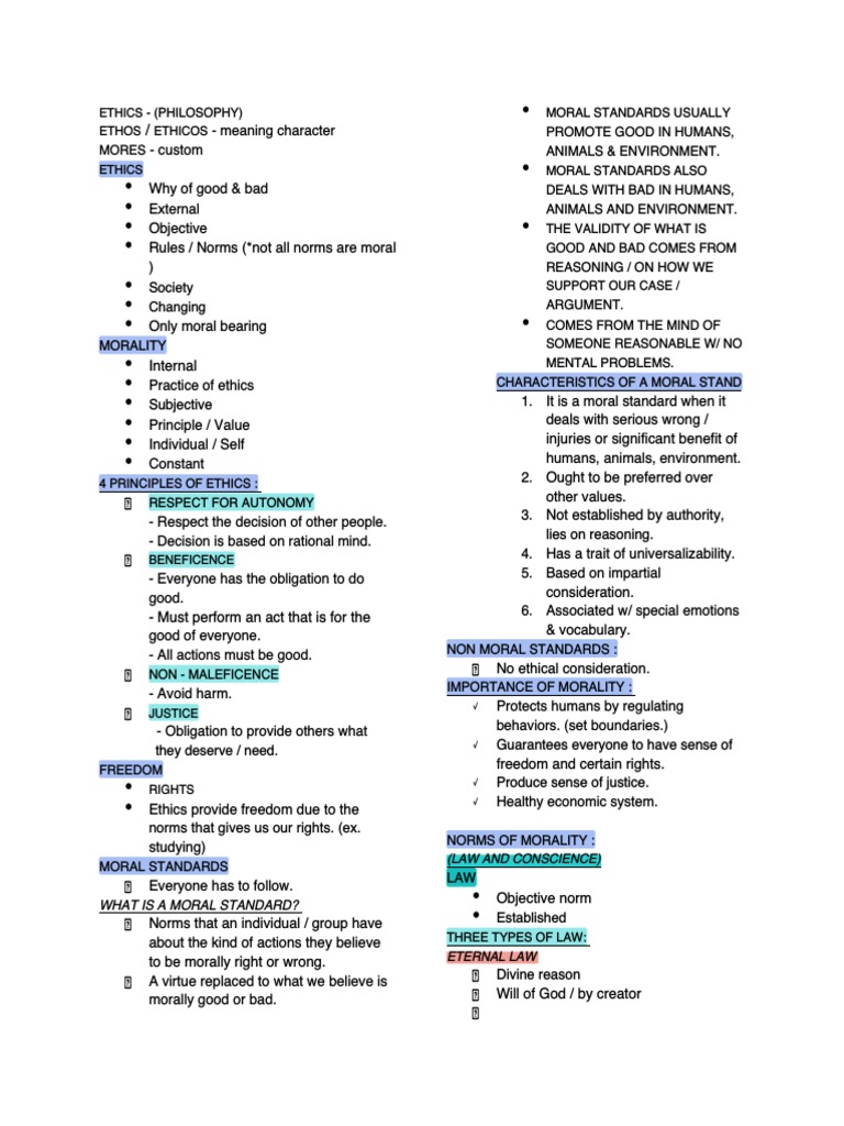 Ethics Reviewer | PDF | Morality | Conscience