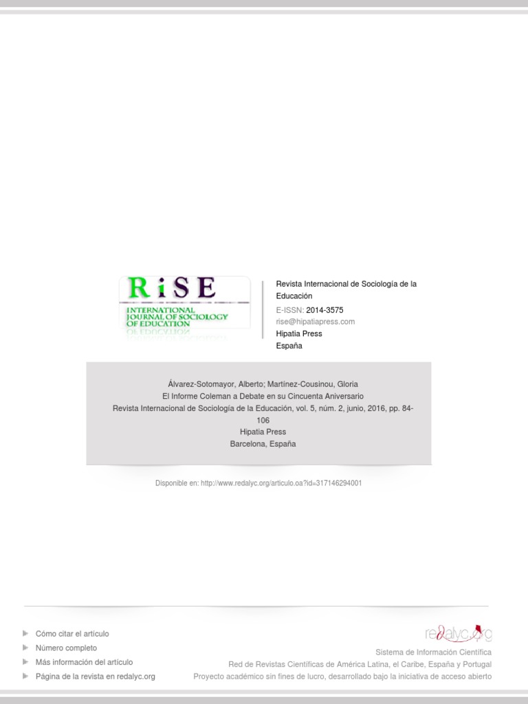 Reevaluating the Coleman Report's Impact | PDF | Academia | Science