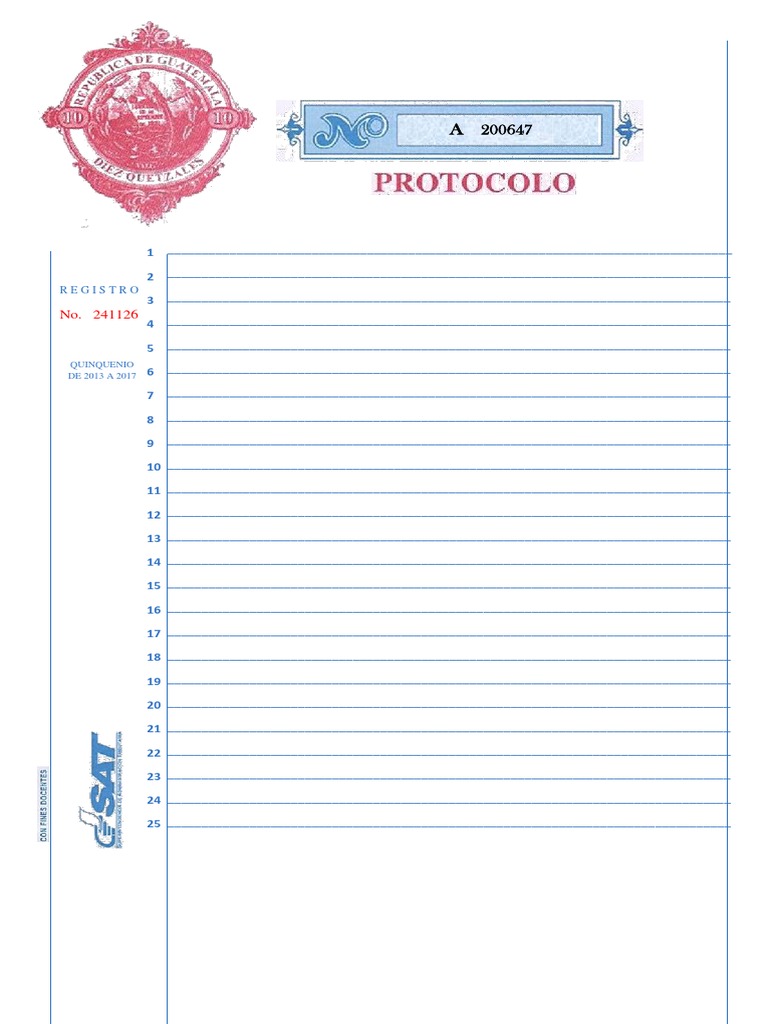 Hoja Protocolo | PDF