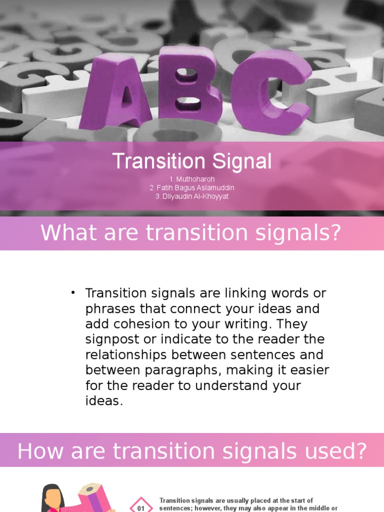 Transition Signal | PDF | Sentence (Linguistics) | Paragraph