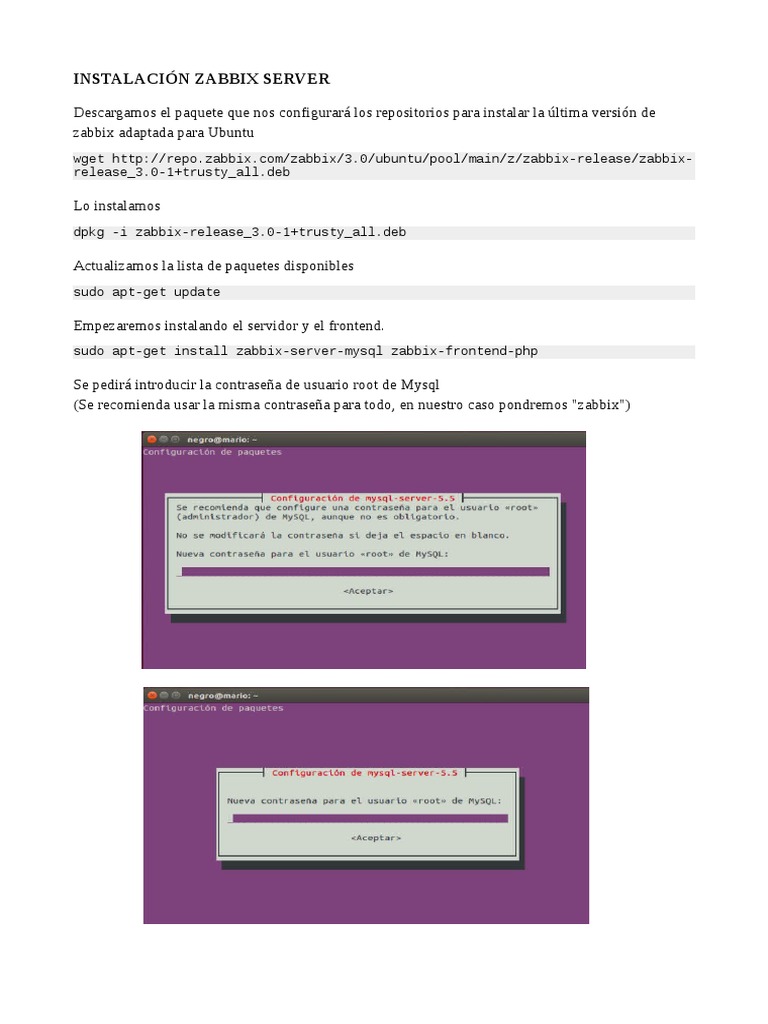 Zabbix | PDF | Servidor HTTP Apache | Mi sql