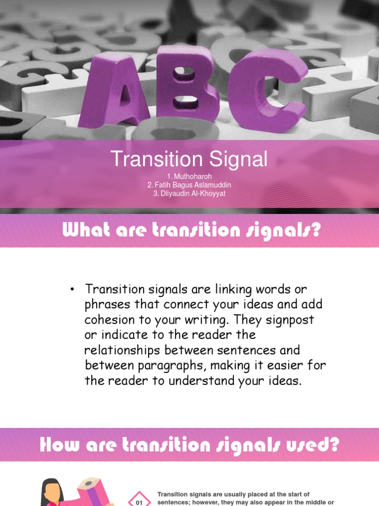 Navigating Ideas: An Overview of Transition Signals and Their Uses in ...