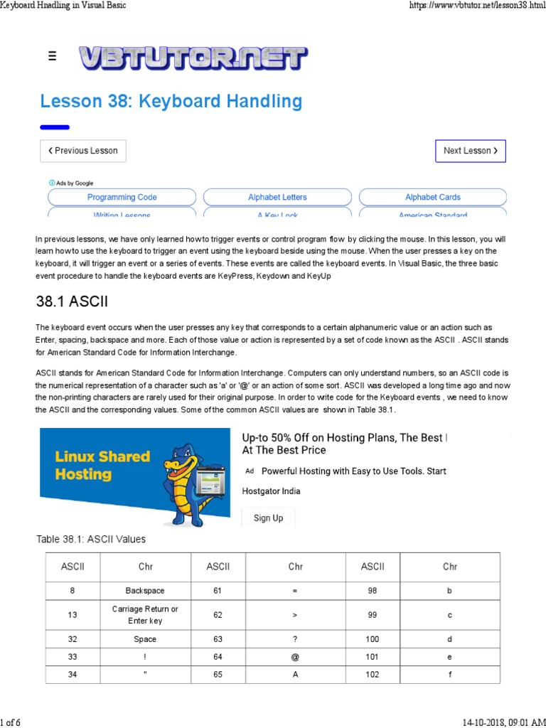 Key Ascii | PDF | Ascii | Computer Keyboard