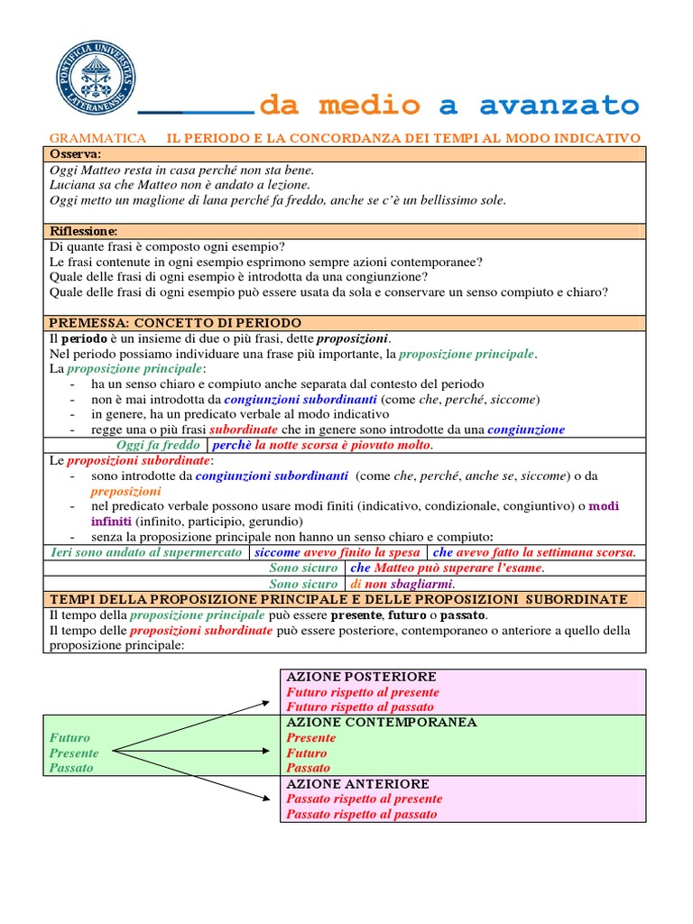 Concordanza Verbi | PDF