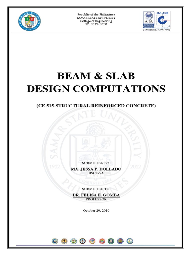 Example of The Design of REINFORCED CONCRETE BEAM | PDF | Solid ...