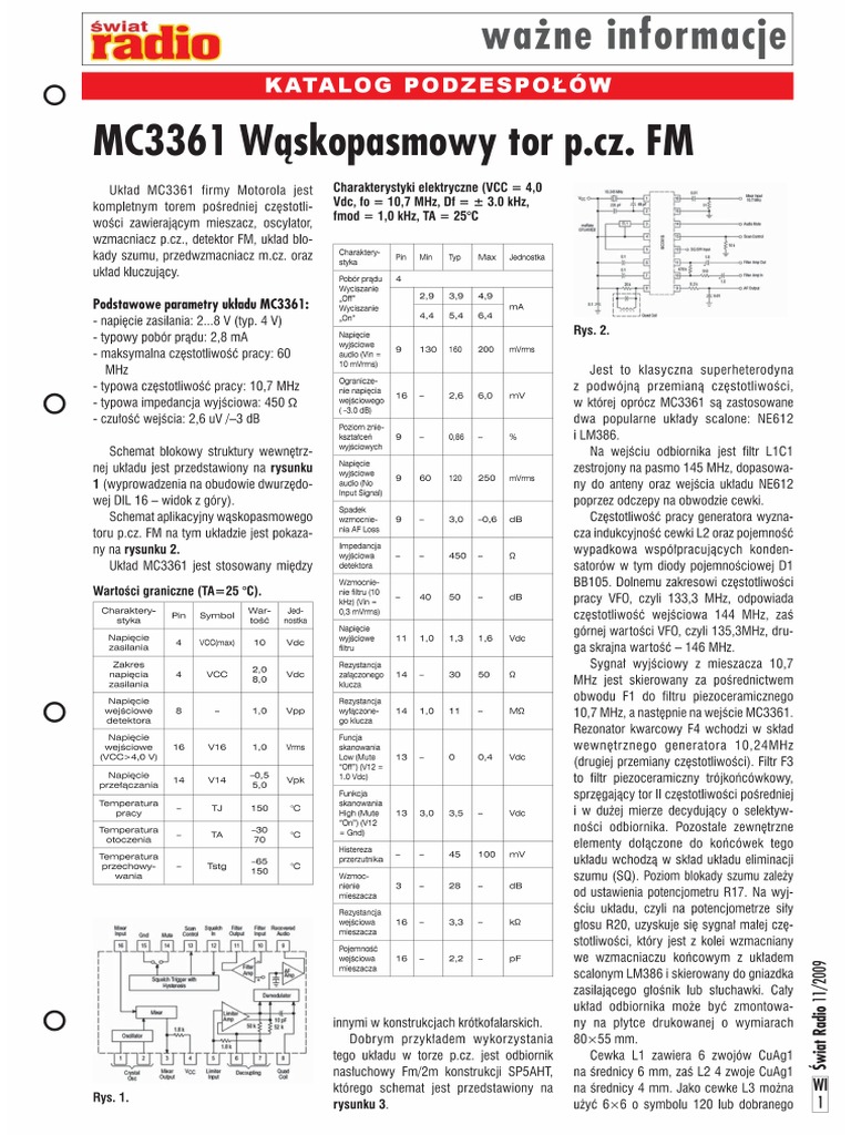 MC3361 Receiver | PDF