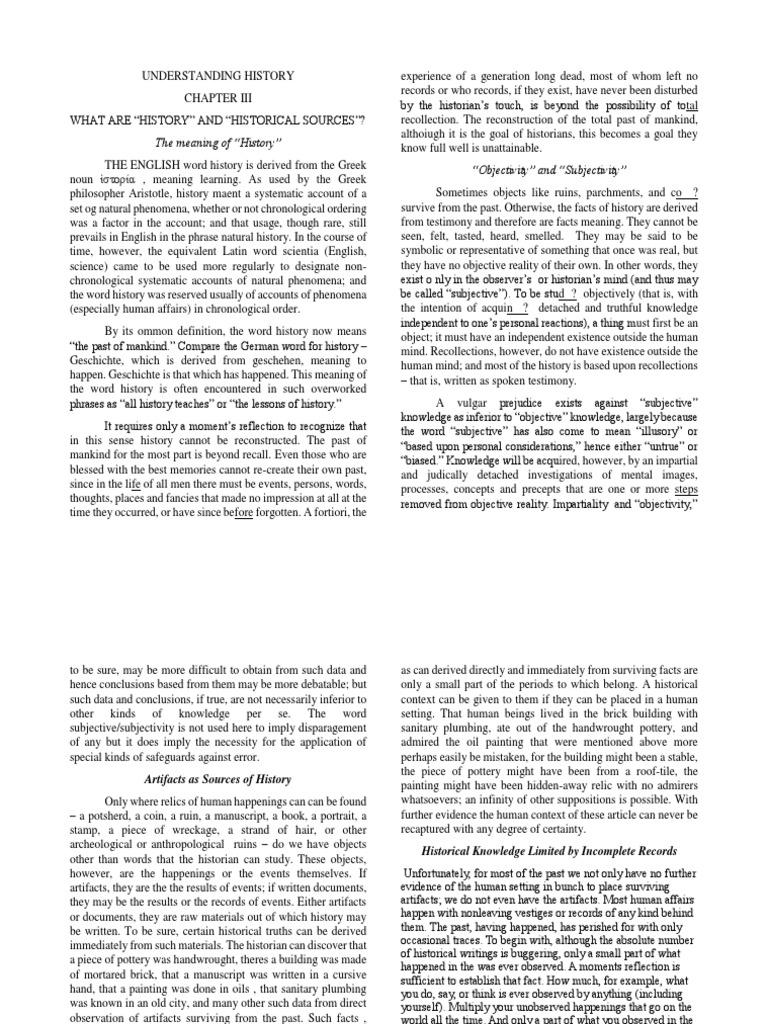 Understanding History | PDF | Primary Sources | Historian