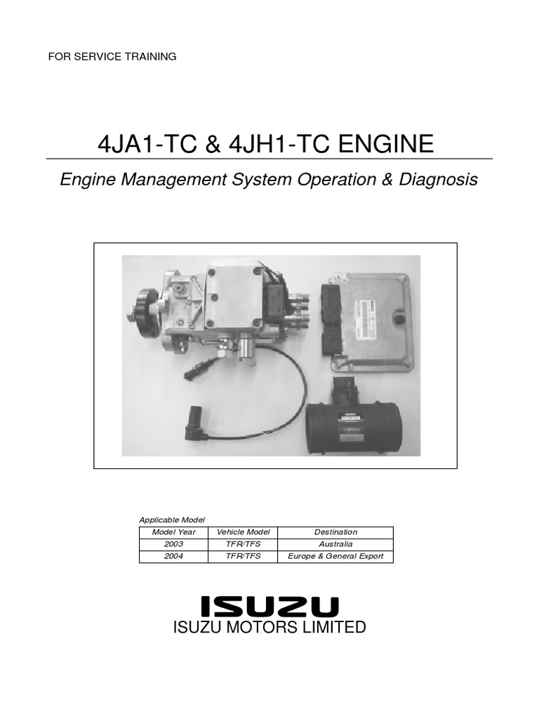 4Ja1-Tc & 4Jh1-Tc Engine: Engine Management System Operation ...