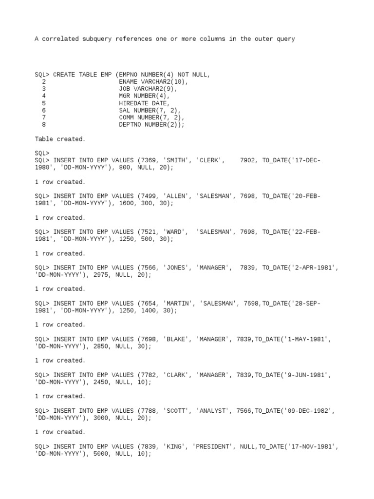 Correlated Subqueries: Finding Employees Whose Salary is Greater than the Average Salary of ...