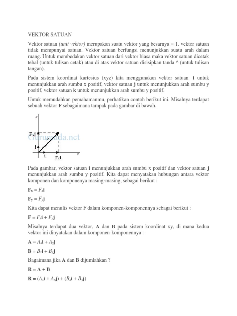 Vektor Satuan | PDF